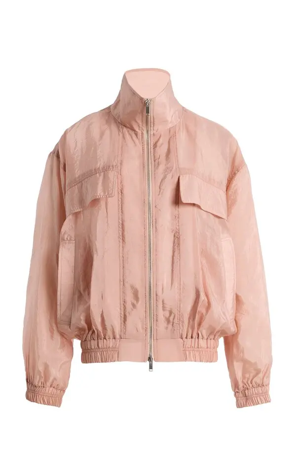THE FRANKIE SHOP Drea Sheer Bomber Jacket - Pink