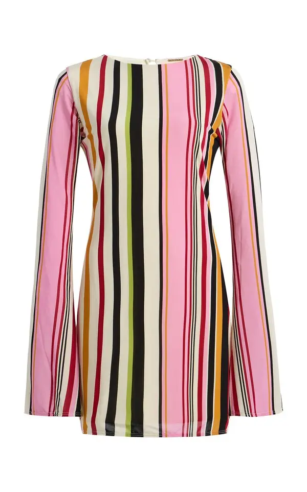 CALA DE LA CRUZ Maisha Striped Jersey Mini Dress - Multi