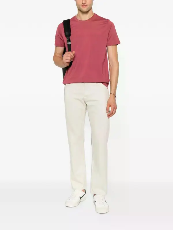 JEORDIE'S Raw-edge Short-sleeve Cotton T-shirt