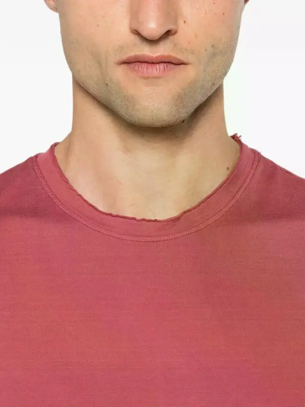 JEORDIE'S Raw-edge Short-sleeve Cotton T-shirt