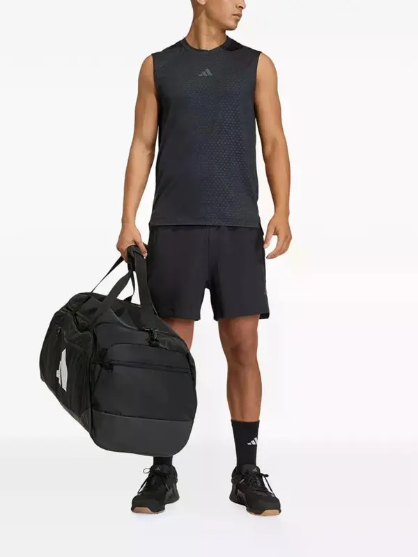 Adidas Logo Print Shorts - Black