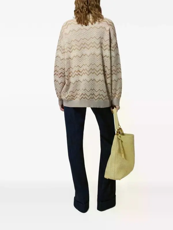 Missoni Zigzag-knit High-neck Sweater - Neutrals