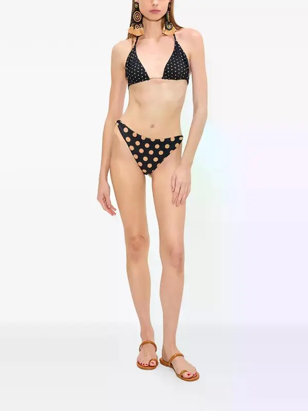 SIMONMILLER Polka Dot Bikini Bottoms - Black