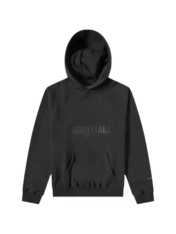 Fear Of God Logo Print Hoodie - Black