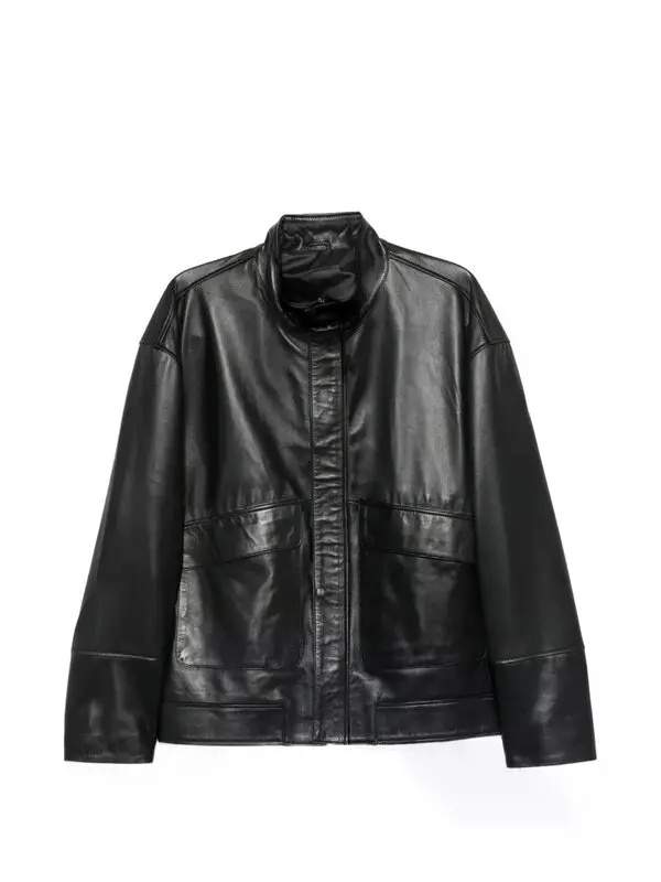 SERGIO MORETTI FIRENZE High-neck Leather Jacket