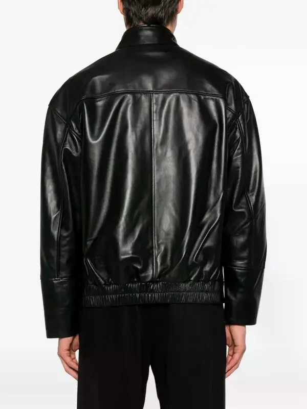 SERGIO MORETTI FIRENZE High-neck Leather Jacket