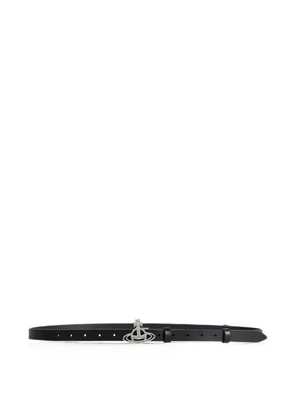 VIVIENNE WESTWOOD Small Line Orb-buckle Belt - Black