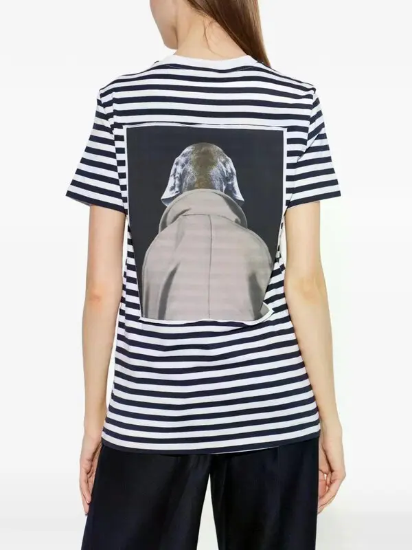 Max Mara Striped Graphic Print T-shirt