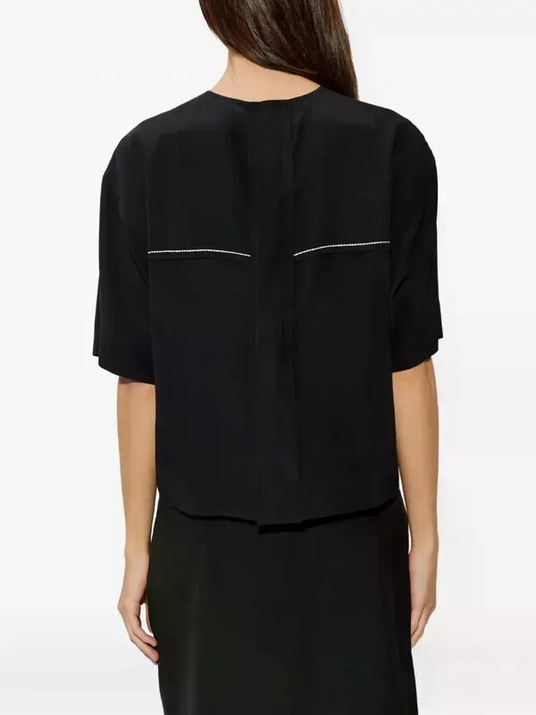 Marni Silk T-shirt With Contrast Stitching