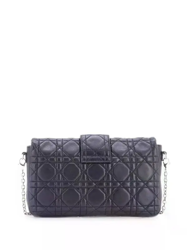 Dior Mini Pouch Cannage Quilt Lambskin Crossbody Bag - Black