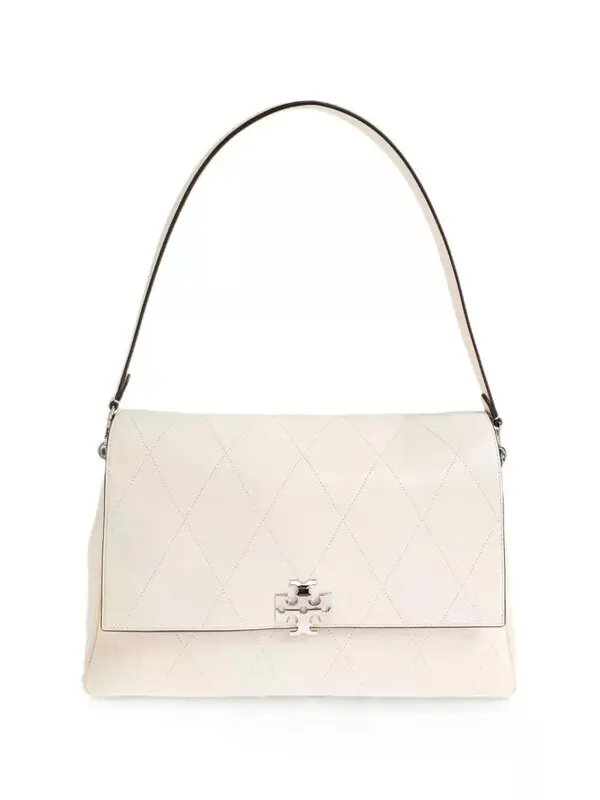 Tory Burch Charlie Quilted Leather Shoulder Bag - Neutrals
