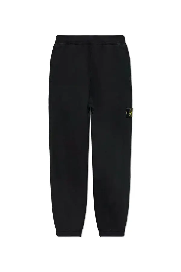 Stone Island Fleece_s.i. Ghost Heavy Cotton Pants - Black