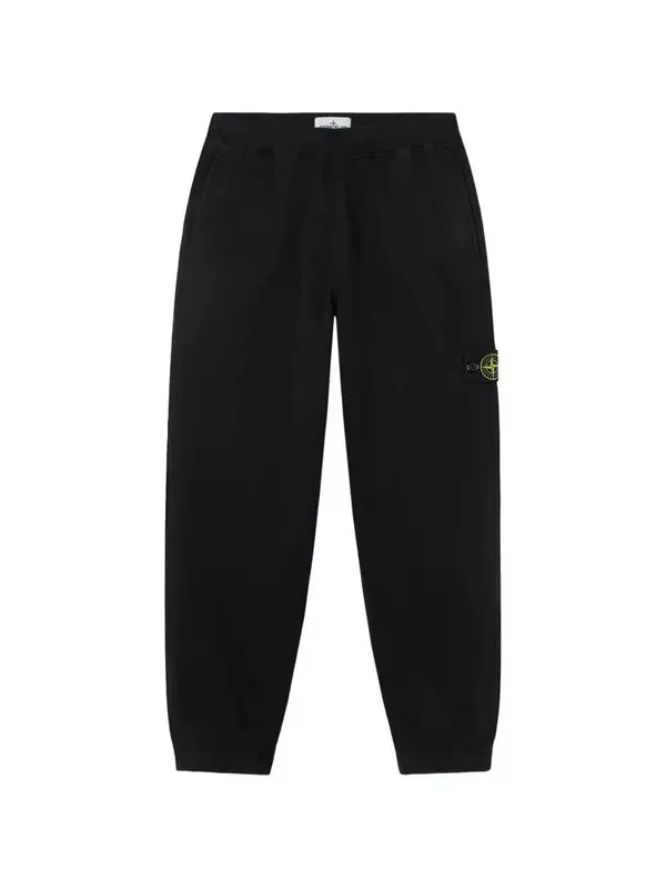 Stone Island 6200002 Organic Cotton Fleece Sweat Trousers - Black
