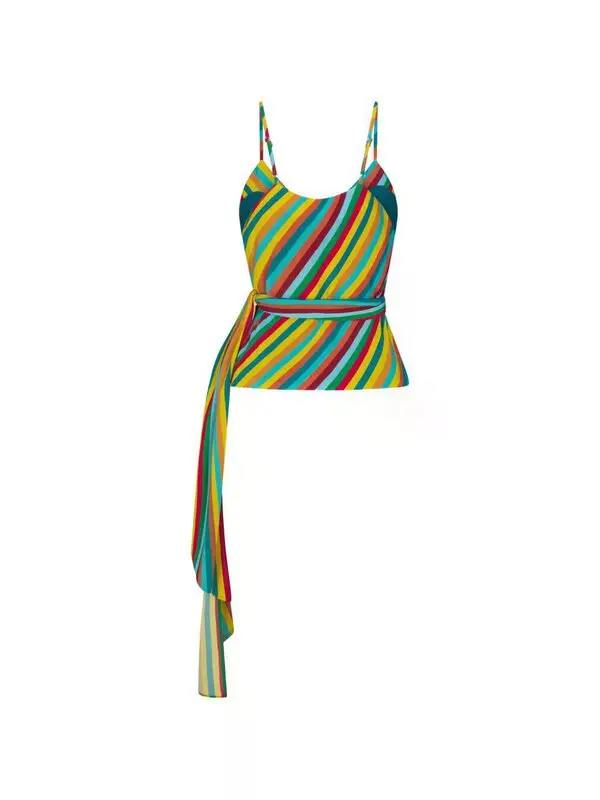 SIMONMILLER Marlowe Striped Wrap Tank Top