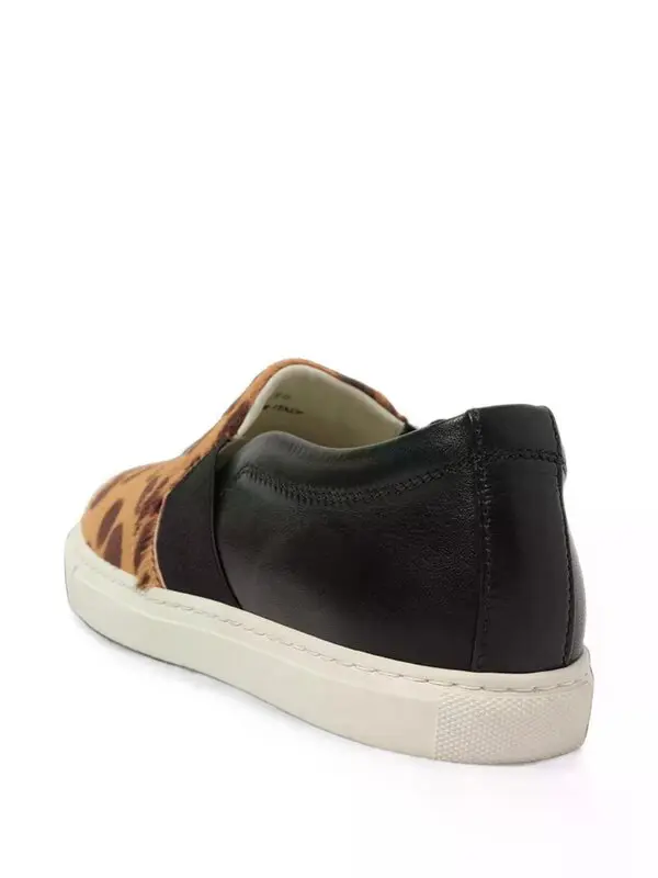 LANVIN Pull-on Leopard Print Sneakers - Black