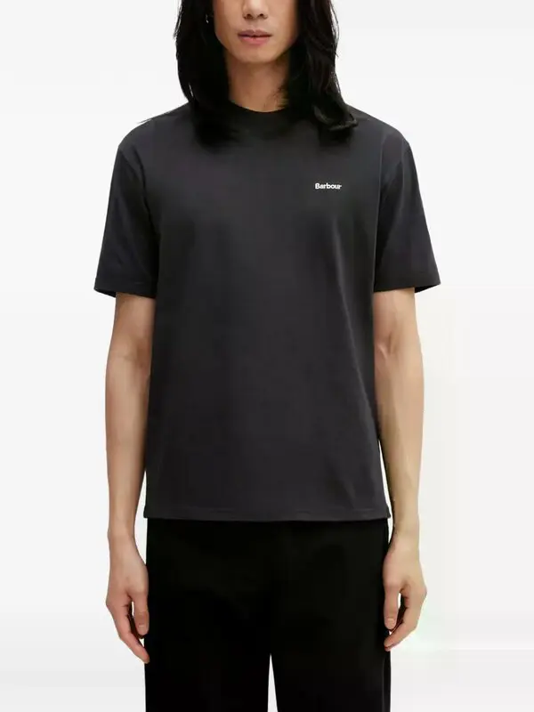 Barbour Dalton Logo-embroidered T-shirt - Black