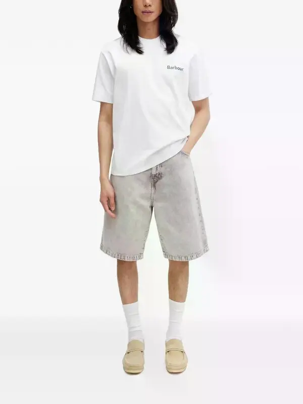 Barbour Crossby Archive Logo Oversize-fit T-shirt - White