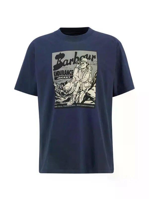 Barbour Conditions Oversized Graphic T-shirt - Blue