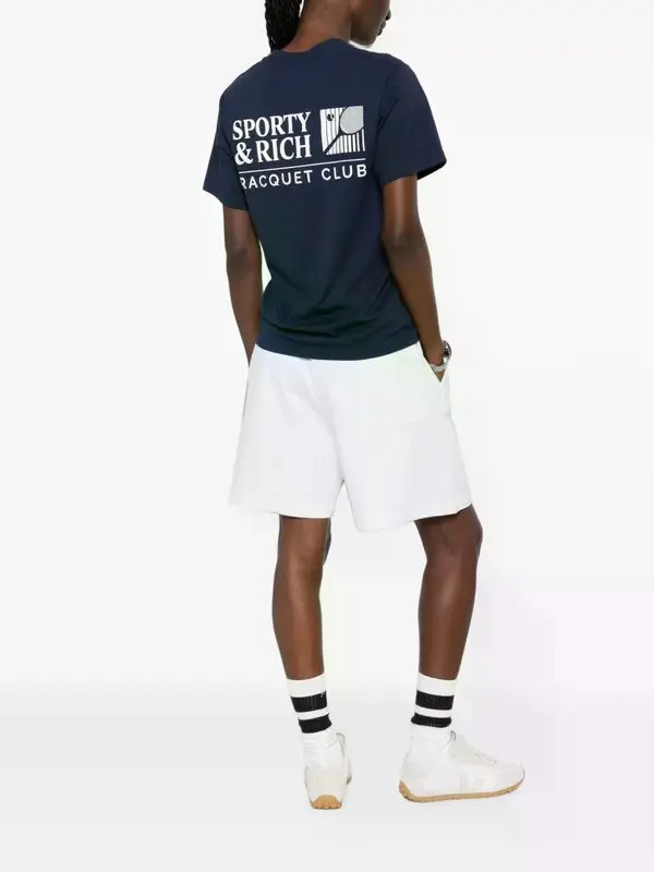SPORTY & RICH Logo Print T-shirt - Blue