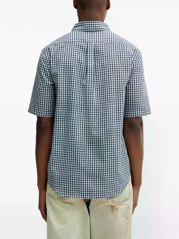 Fred Perry Gingham Embroidered-logo Shirt