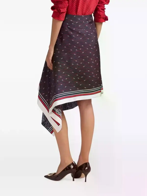 FERRAGAMO Silk Handkerchief Skirt - Blue