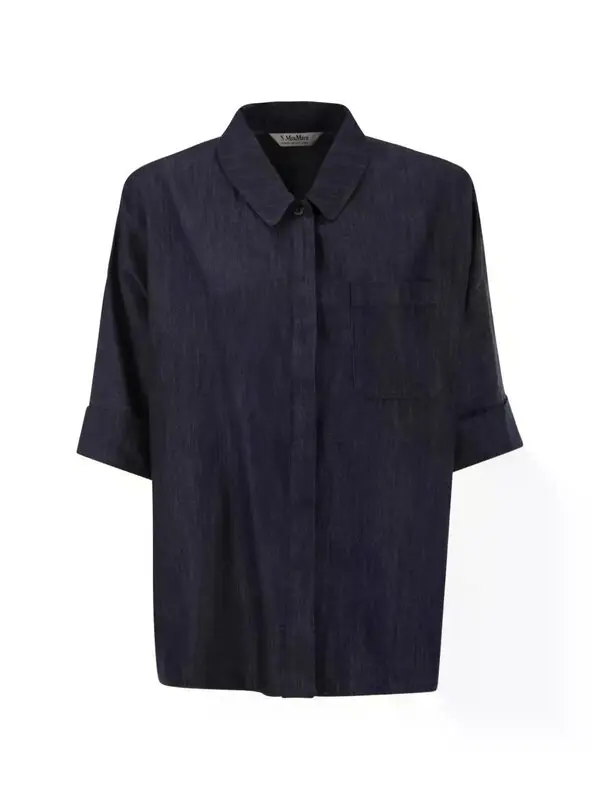 Max Mara Short-sleeve Denim Shirt - Blue