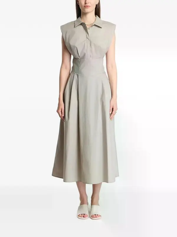 Guess Sleeveless Pleated Midi Dress