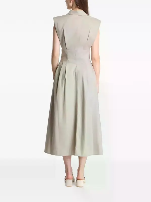 Guess Sleeveless Pleated Midi Dress