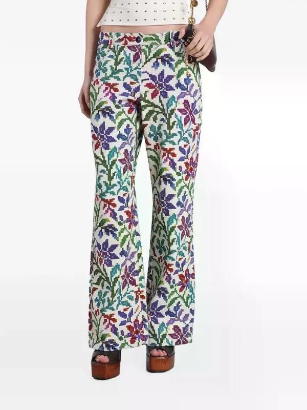 SIEDRES Floral Print Trousers