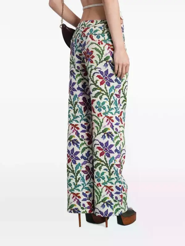 SIEDRES Floral Print Trousers