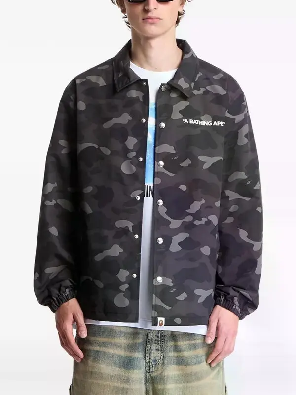 A BATHING APE Color Camo Bomber Jacket - Black
