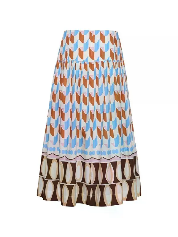 Cara Cara Diya Geometric-print Maxi Skirt