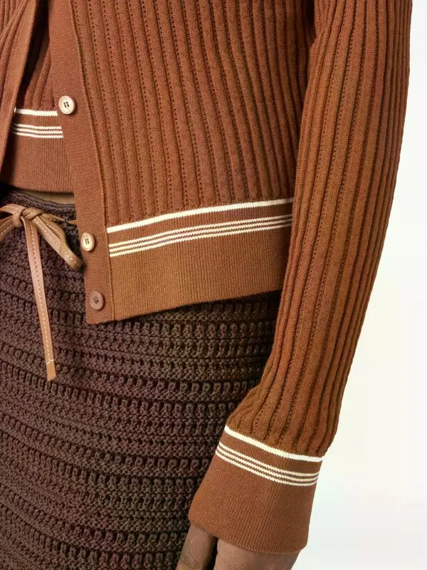 TOD'S Ribbed Knit Cardigan