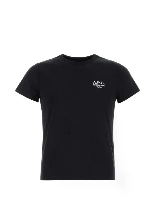 A.p.c. Logo Print Cotton T-shirt - Black