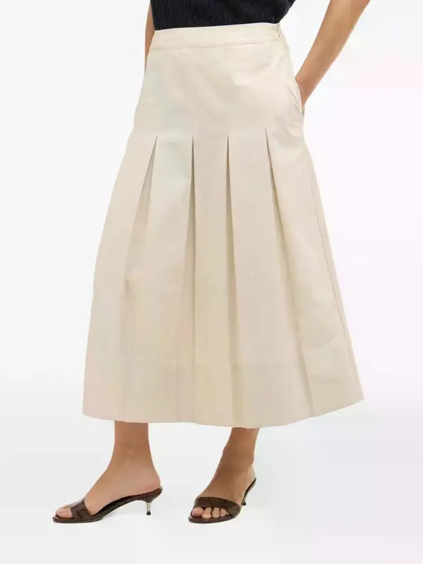 Barbour Kirby Pleated Midi Skirt - Neutrals