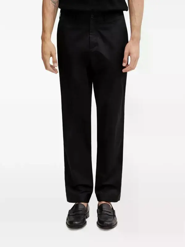 Fred Perry Logo Embroidered Trousers - Black
