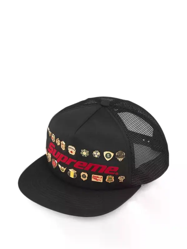 Supreme Pin Embellished Five-panel Cap - Black