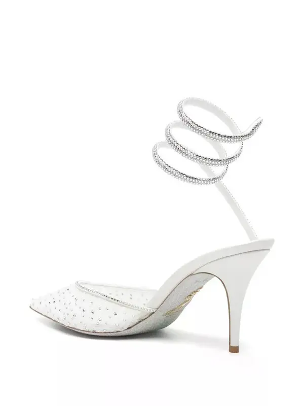 Rene Caovilla Belle Crystal-embellished Lace Pumps