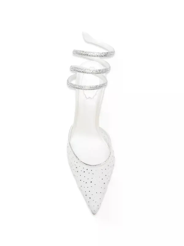 Rene Caovilla Belle Crystal-embellished Lace Pumps