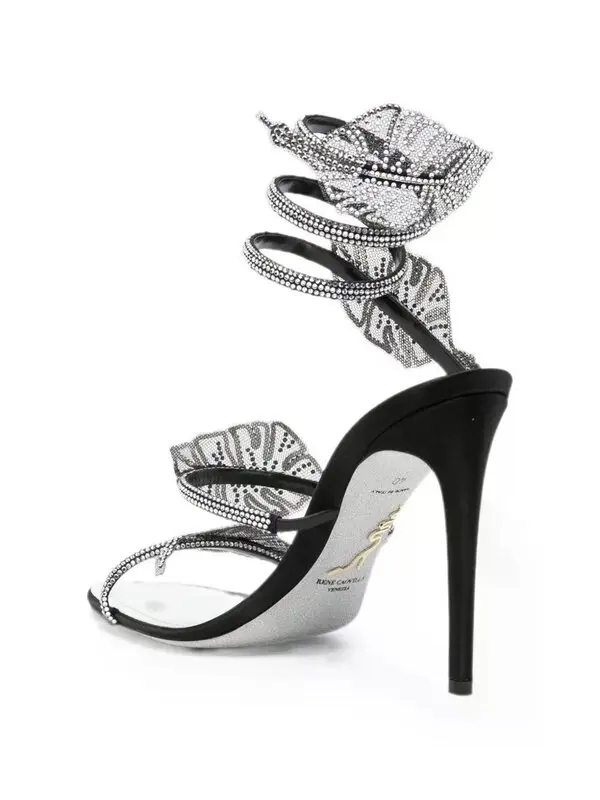 Rene Caovilla Crystal-embellished Leaf Heeled Sandals
