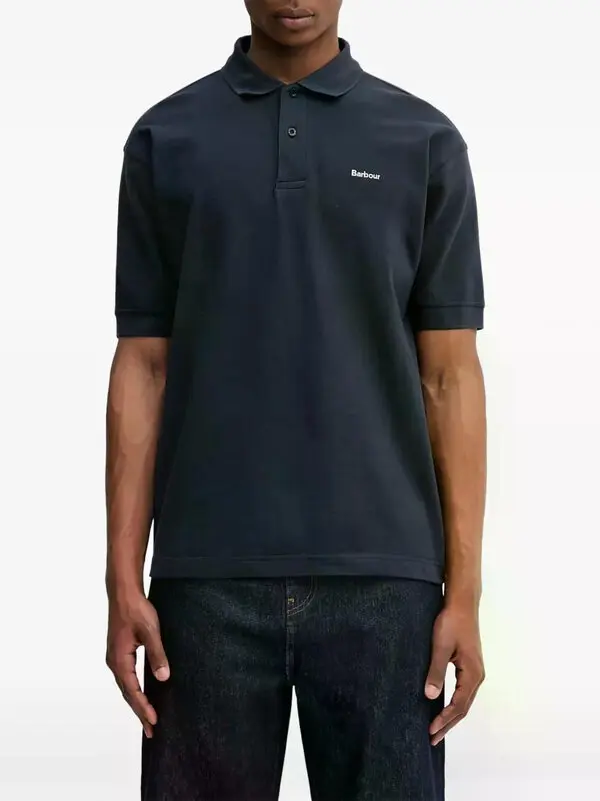 Barbour Hexham Logo-embroidered Polo Shirt - Blue