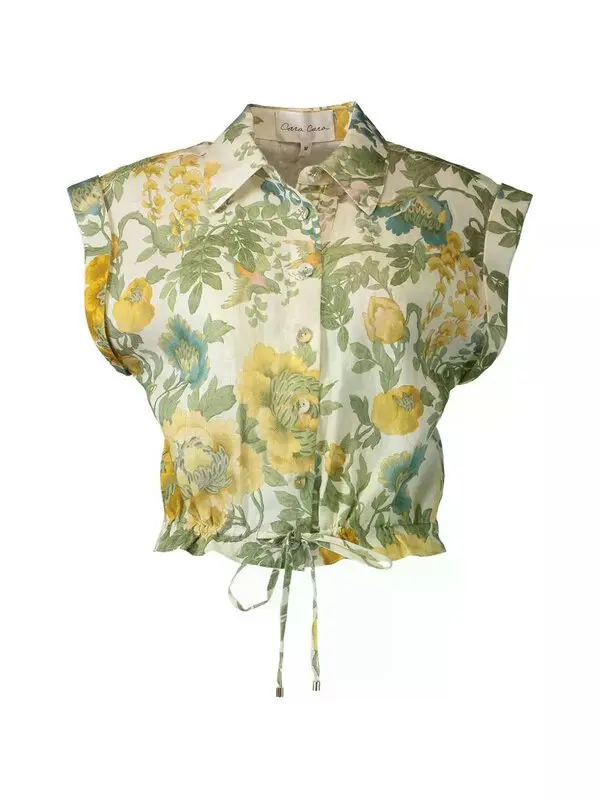 Cara Cara Octavia Floral Print Sleeveless Top - Neutrals