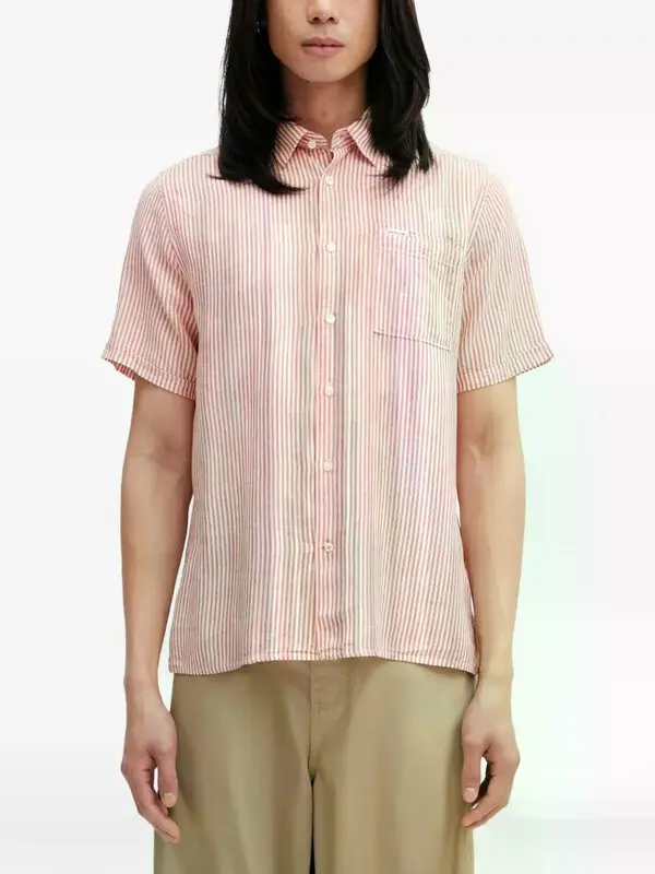 Barbour Deerpark Striped Short-sleeve Shirt - Red