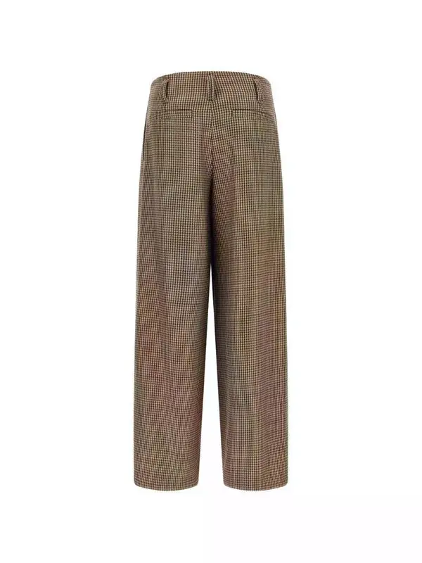 Brunello Cucinelli Check-pattern Tailored Trousers - Brown