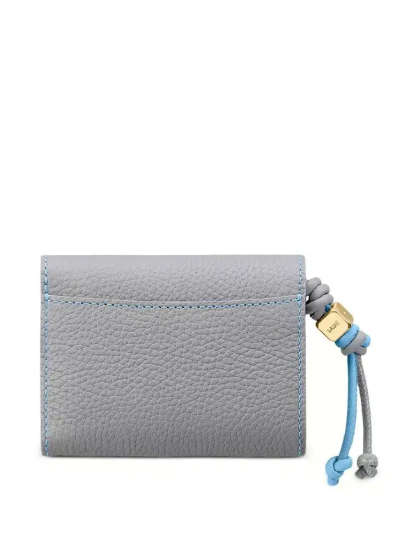 MAISON DE SABRE Pebbled Leather Trifold Wallet - Grey
