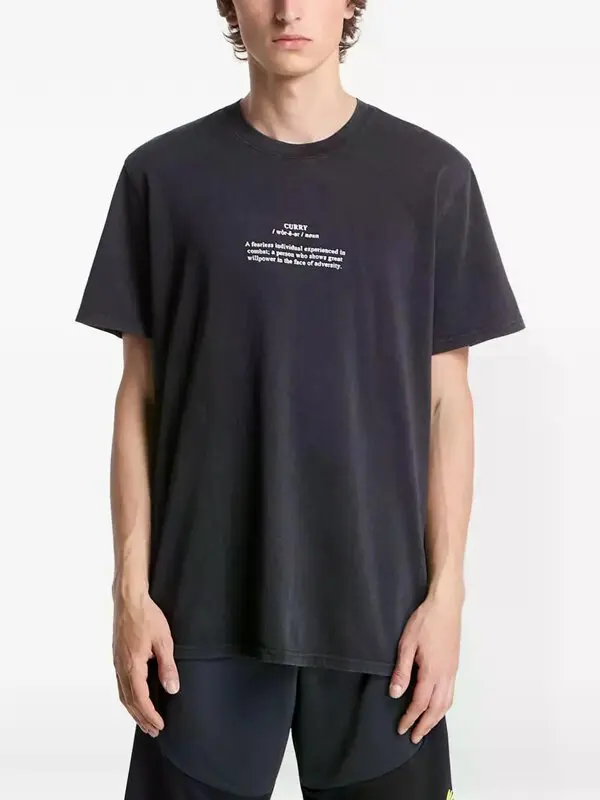 Under Armour Curry Noun Slogan-print T-shirt - Black