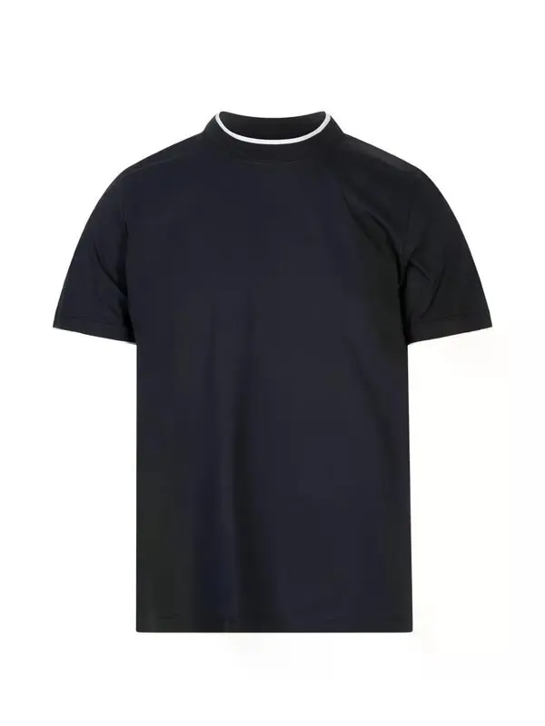 Peserico Contrast-trim T-shirt - Blue