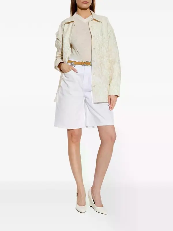 IRO PARIS V-neck Linen T-shirt - Neutrals