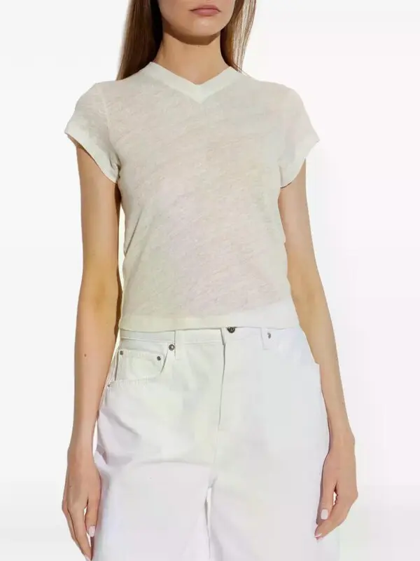 IRO PARIS V-neck Linen T-shirt