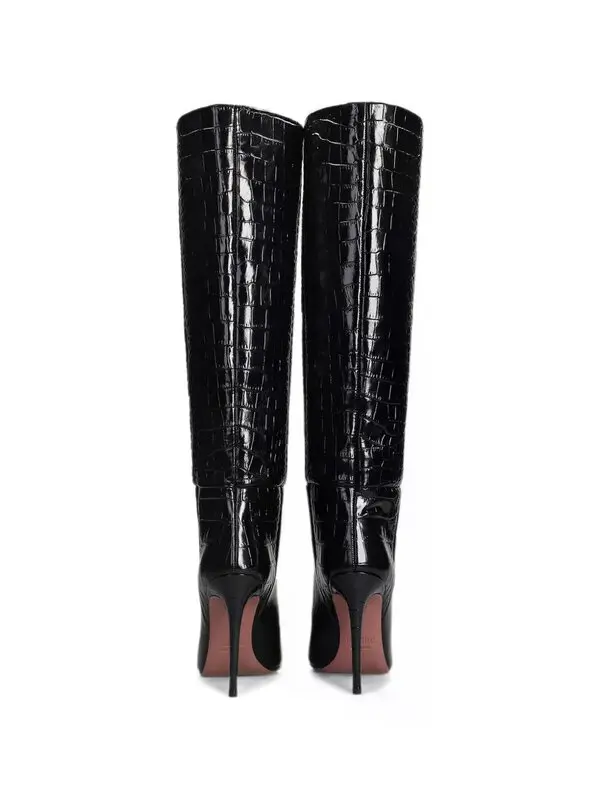 Paris Texas Croc-effect Knee-high Boots
